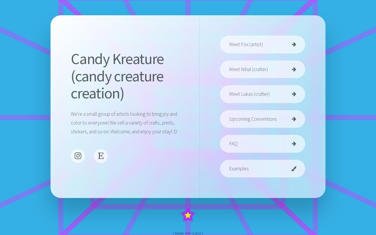 Candy Kreature Homepage